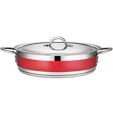 Bon Chef Country French X 6 Qt Red Stainless Steel Brazier Pot 71030