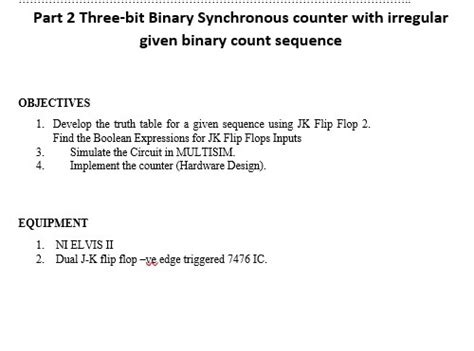 solved part 2 three bit binary synchronous counter with