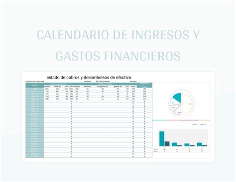 Plantilla De Formato Excel Calendario De Ingresos Y Gastos Financieros