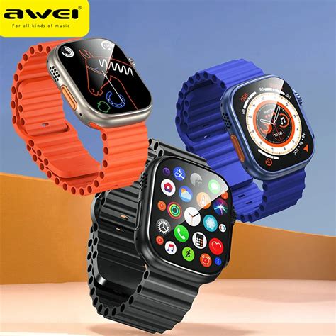 Awei H16 Smart Watch Nfc Gps Smartwatch Body Temperature Measuring Bluetooth Calls Men Women