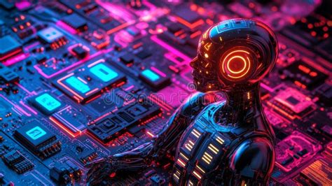 Vibrant Color Depiction Of Dynamic Stock Technology Stock Image Image Of Datum Machine