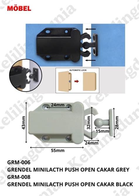 Minilatch Kumbang Push To Open Tip On GRM Safe Latch Lemari Cakar Grendel Lazada Indonesia