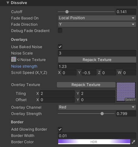 Dissolve Shader Docs