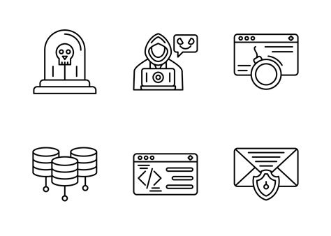 Hacker Vector Icon Set Vector Art At Vecteezy