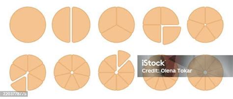 휠 다이어그램은 1에서 10 부분으로 나뉘어 원형 다이어그램 인포 그래픽 원은 피자 또는 파이 세그먼트로 나뉘어 벡터 플랫 아이콘 0명에 대한 스톡 벡터 아트 및 기타