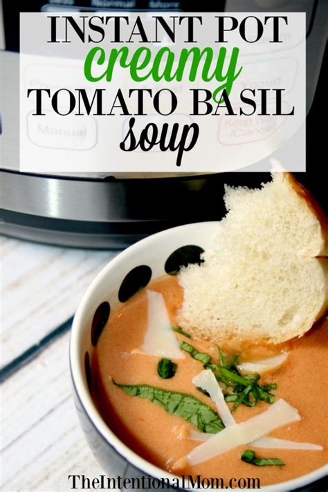 Instant Pot Creamy Tomato Basil Soup