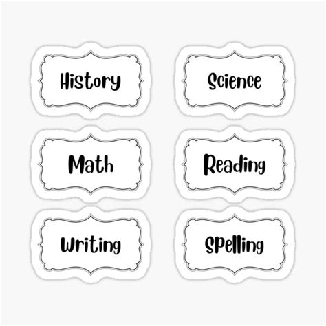 Babe Subject Notebook Label Stickers Sticker For Sale By HCLeeKimmie Redbubble
