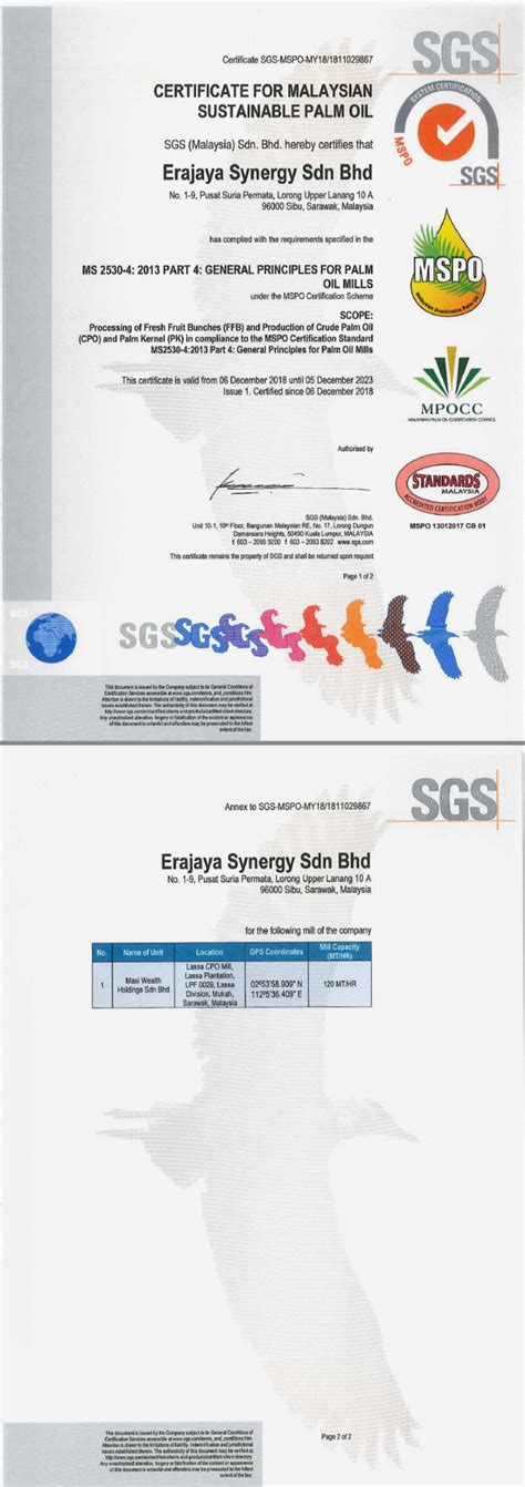 Mspo Certification Mills Jaya Tiasa Holdings Berhad