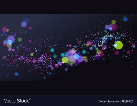 Dots Particles Flowing Array Abstract Background Vector Image