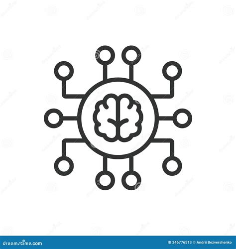 Brain Center Icon In Line Design Brain Center Mind Intelligence