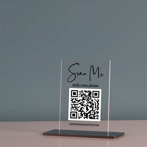 Custom Business QR Code Acrylic Stand Personalized UV Printed Sign For Website Promotion Etsy