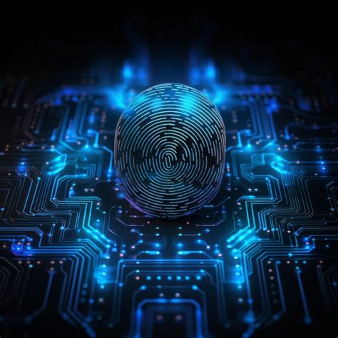 Premium AI Image Dynamic Cyber Fingerprint Showcases Evolving