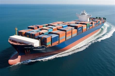 Efficient Cargo Ship For Global Logistics Solutions Premium Ai Generated Image