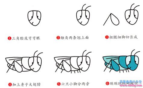 蚱蜢简笔画画法怎么画蚱蜢的简笔画 简笔画动物 儿童简笔画图片大全