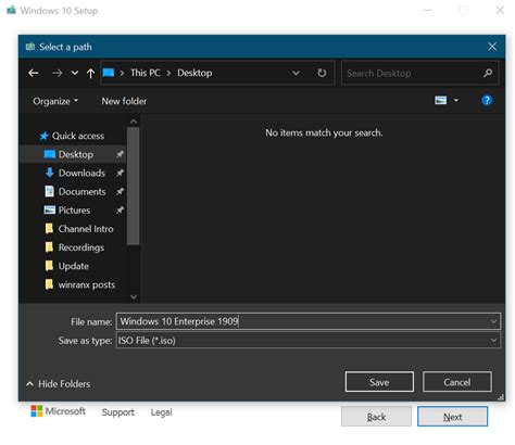 Using Media Creation Tool Download Windows 10 Enterprise 1909 ISO