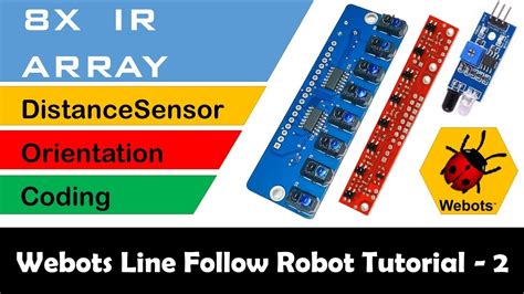 Webots Line Follow Robot Tutorial 2 How To Make Ir Array And Code It In Webots Youtube