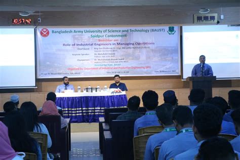 seminar on “role of industrial engineers in managing operations” by