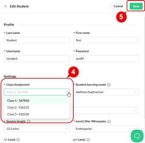 Changing A Student S Class Assignment MathFactLab Knowledge Base