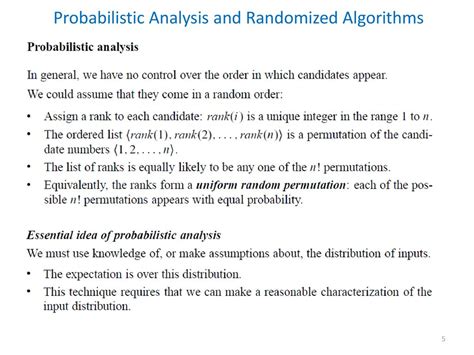 Chapter 5: Probabilistic Analysis and Randomized Algorithms - ppt download