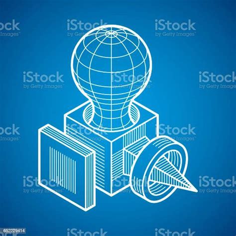 벡터 추상 3d 기하학적 모양 다각형 그림입니다 0명에 대한 스톡 벡터 아트 및 기타 이미지 0명 3차원 형태 Draft Sports Istock