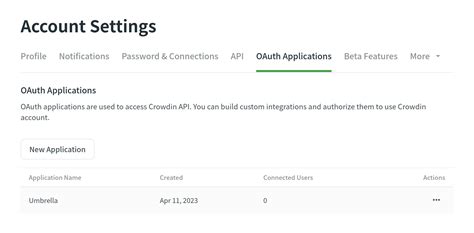 Account Settings Crowdin Documentation
