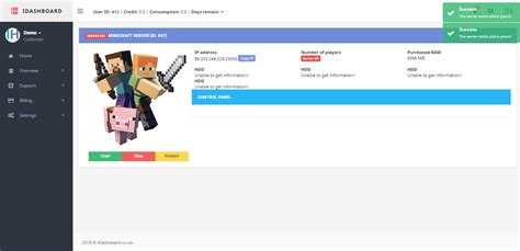 Idashboard Game Hosting Panel Php Script By Clewshow Codester