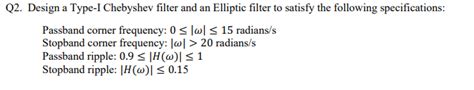 Solved Using Matlab To Design Following Filters Include Chegg