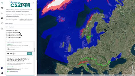 New Sea Ice And Snow Depth Datasets Plus New Geospatial Coverage Features On Cs2eo Earth Online