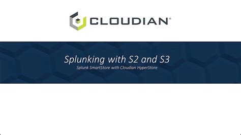 Technical Demo Splunk Smartstore With Cloudian With Captions Youtube