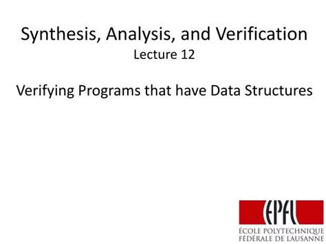 ppt synthesis analysis and verification lecture 12 powerpoint