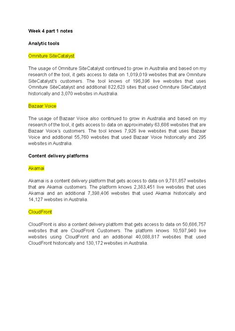 Week 4 Part 1 Notes Self Note For The Topic 4 Part 1 Week 4 Part 1