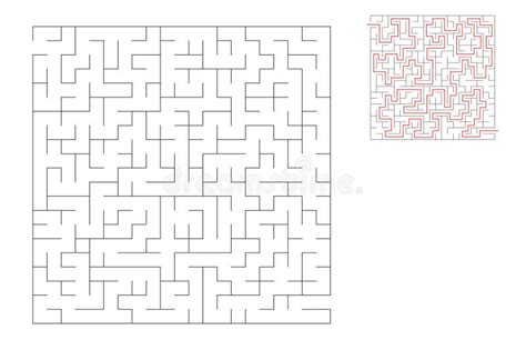 The Square Maze Has An Entrance And An Exit Maze With The Answer The