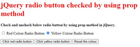 JQuery Radio Button Checked How To Use JQuery Radio Button Checked