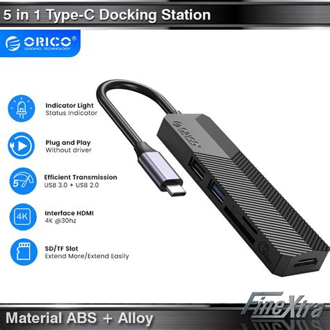 Jual Orico In USB HUB Type C Multifuncional Docking Station Shopee Indonesia