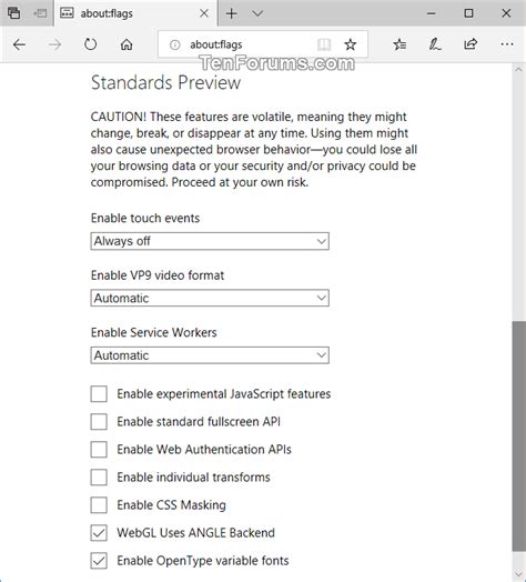 webgl microsoft edge