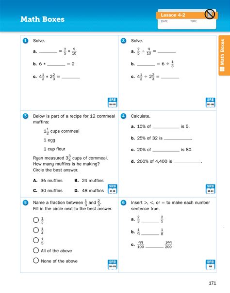 Vms Math Boxes Pg 171 Sara Lange Library Formative