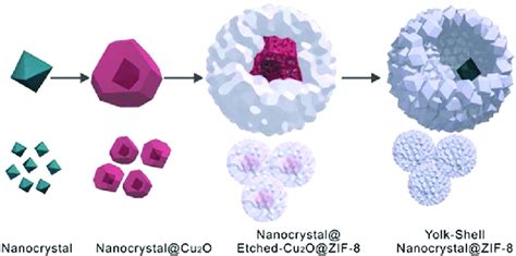 Schematic Growth Procedure For The Nanocrystal Zif 8 Yolk Shell