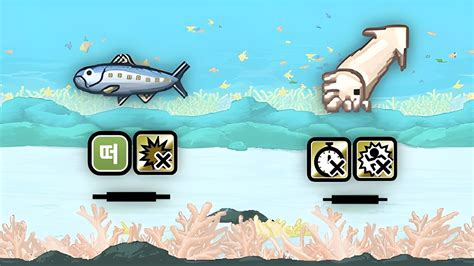 냥코 고양이의 여름방학 서바이벌 뽑기 정어리and오징어 사용해보기 Youtube