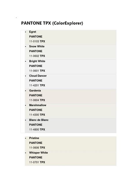 Pantone TPX | PDF | Nature
