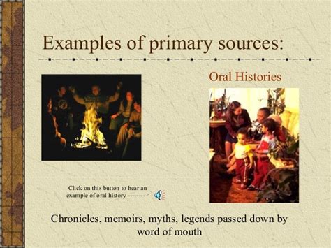 Primary Sources Examples