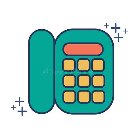 Mobile Phone Icon Vector Illustration Glyph Style Design With Color And
