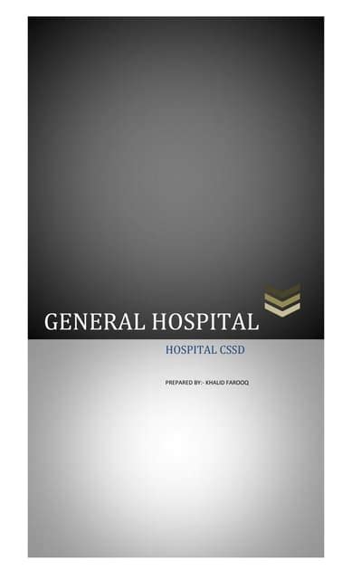 Process Flow Cssd Is A Service Unit In A Hospital Ppt