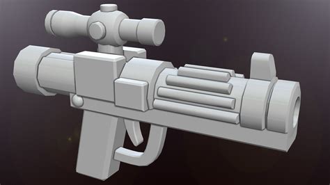 sci fi gun base meshes with uv 3d model cgtrader