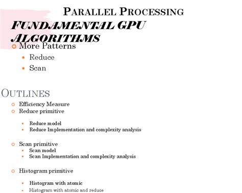 Parralel Demro 002 Parallel Fundamental Gpu Algorithms More Patterns Reduce Scan Parallel