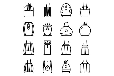 Air Freshener Icons Set Outline Style Graphic By Ylivdesign · Creative Fabrica