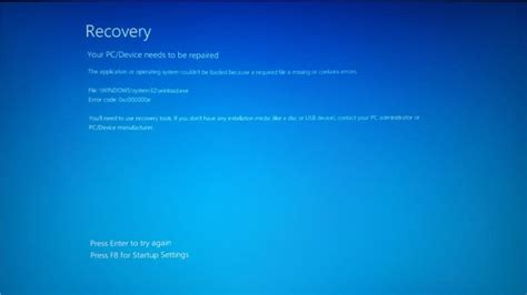 fix boot error code 0xc000000e in windows 10 microsoft watch