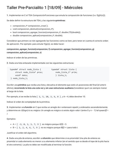 Taller P1 2019c2 Pdf Algoritmos Matemáticas