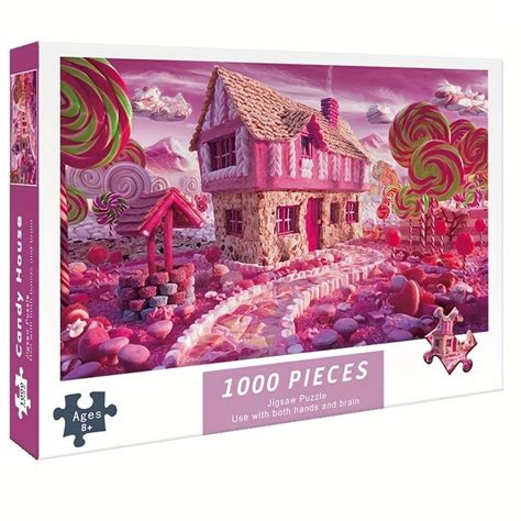 Jigsaw Puzzle Candy House Pattern 1000 Large Format Jigsaw Puzzles For Adults Educational Game