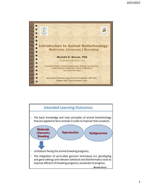 1 Introduction To Molecular Genomic Breeding 2023 2024 1 Pdf