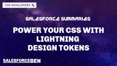 Power Your CSS With Lightning Design Tokens Salesforce Ben